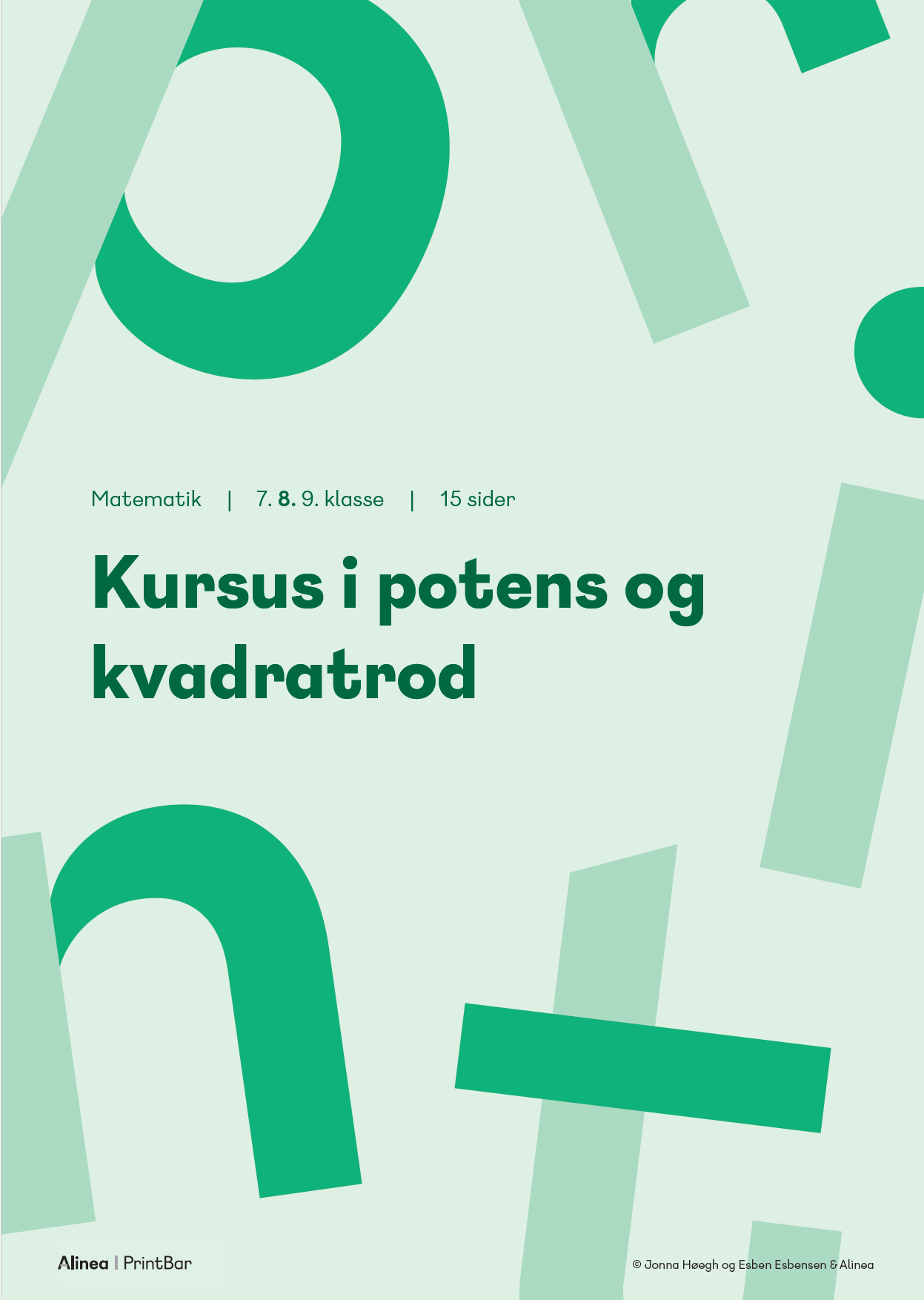 Kursus i potens, kvadratrod | Gratis opgave til print | PrintBar | PrintBar
