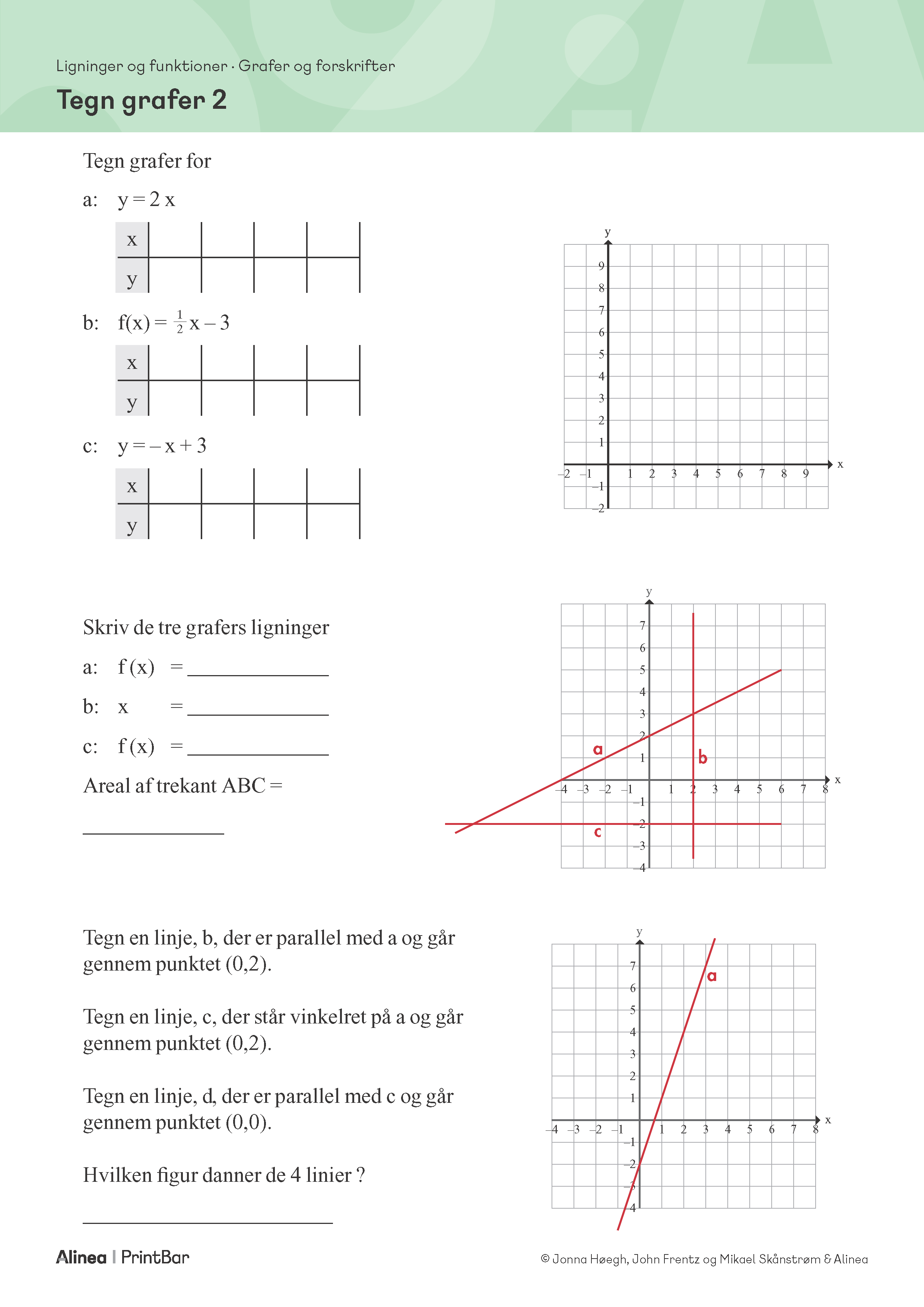 Tegn grafer 2 | Gratis opgave til print | PrintBar - PrintBar