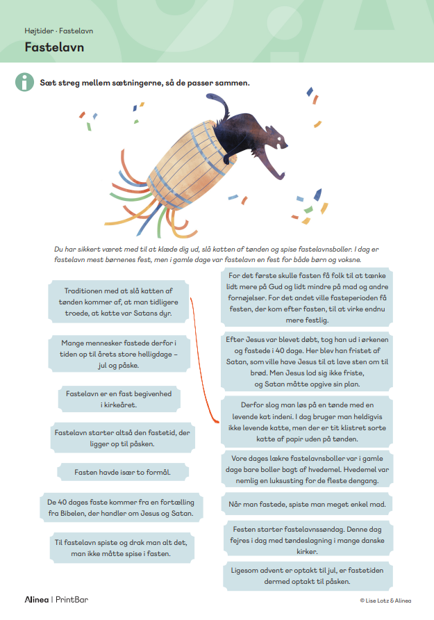 Fastelavn | Gratis opgave til print | PrintBar - PrintBar